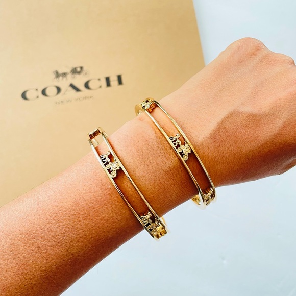 Coach | Jewelry | Coach Horse And Carriage Bangle Gold New | Poshmark